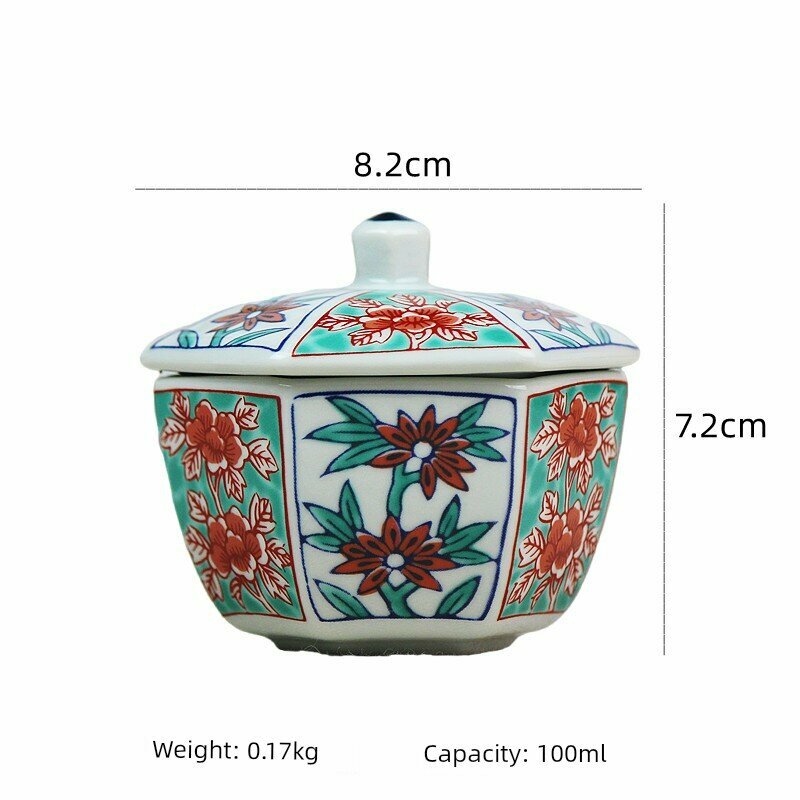 Гексагональная керамическая маленькая миска 8.2x7.2 см для соусов, горчицы, заправки - посуда для ресторанов