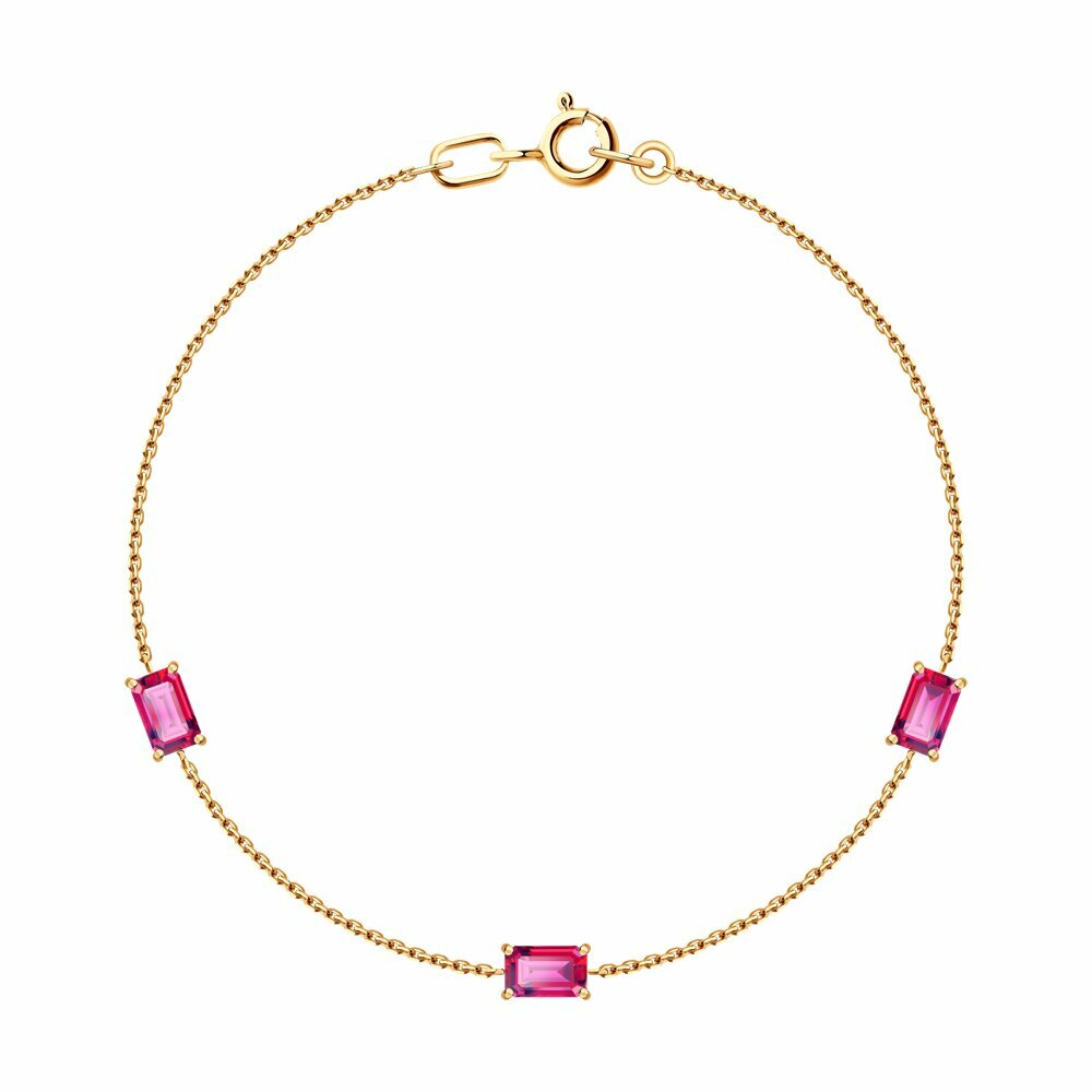 Браслет, красное золото, 585 проба