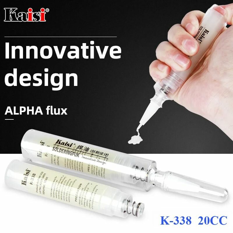 Флюс для пайки без свинца K-338, паяльная паста не требует очистки, универсальный сварочный флюс для точных работ