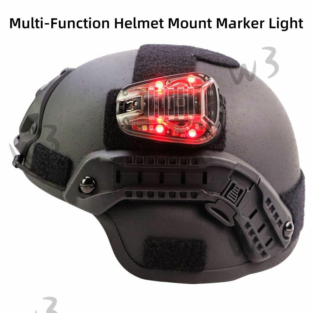 Фонарь-маячок для выживания на шлеме, проблесковый маячок на шлеме с волшебной лентой D
