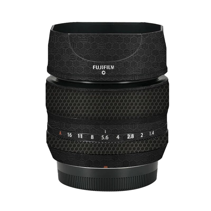 Карбоновая волокнистая пленка для защиты объектива Fujifilm XF35mm f/1.4 R в цвете Хоникуом Блэк