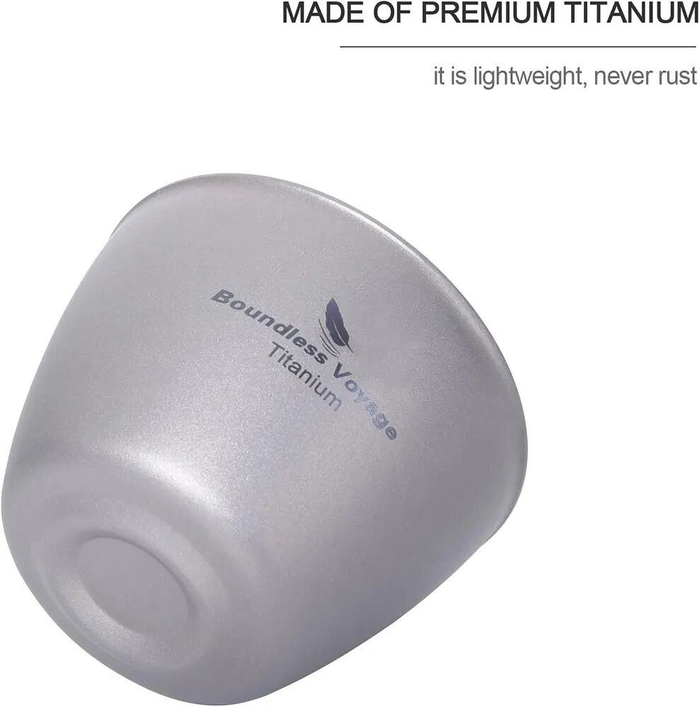 Boundless Voyage Стопка из титана с двойными стенками, 2 шт, для чая/кофе, виски — фото 1