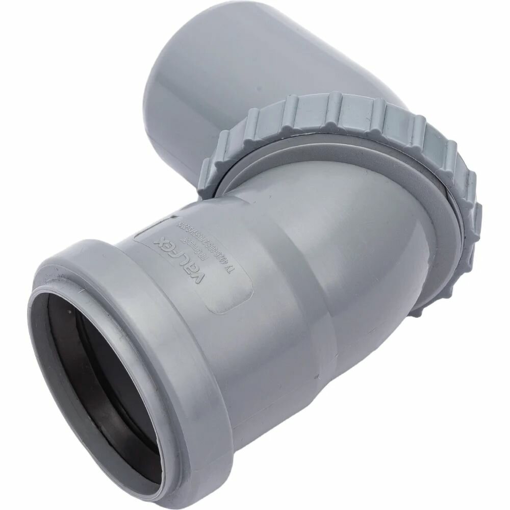 Поворотный универсальный отвод VALFEX 50 мм, внутренняя канализация 23100050