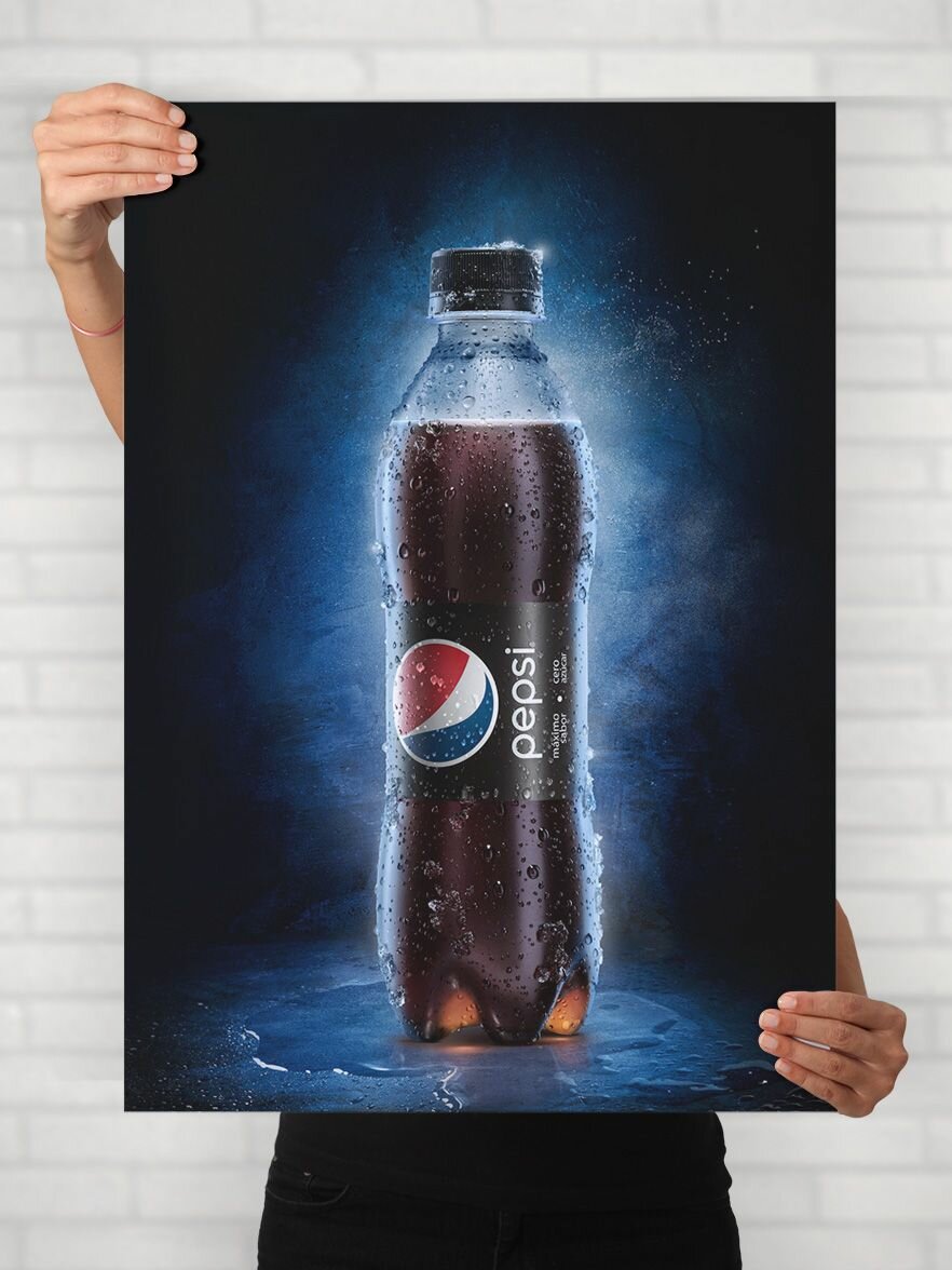 Плакат на стену для интерьера Бренды (Пепси - Pepsi 1) - Постер по моде и одежде формата A2 (42x61 см)
