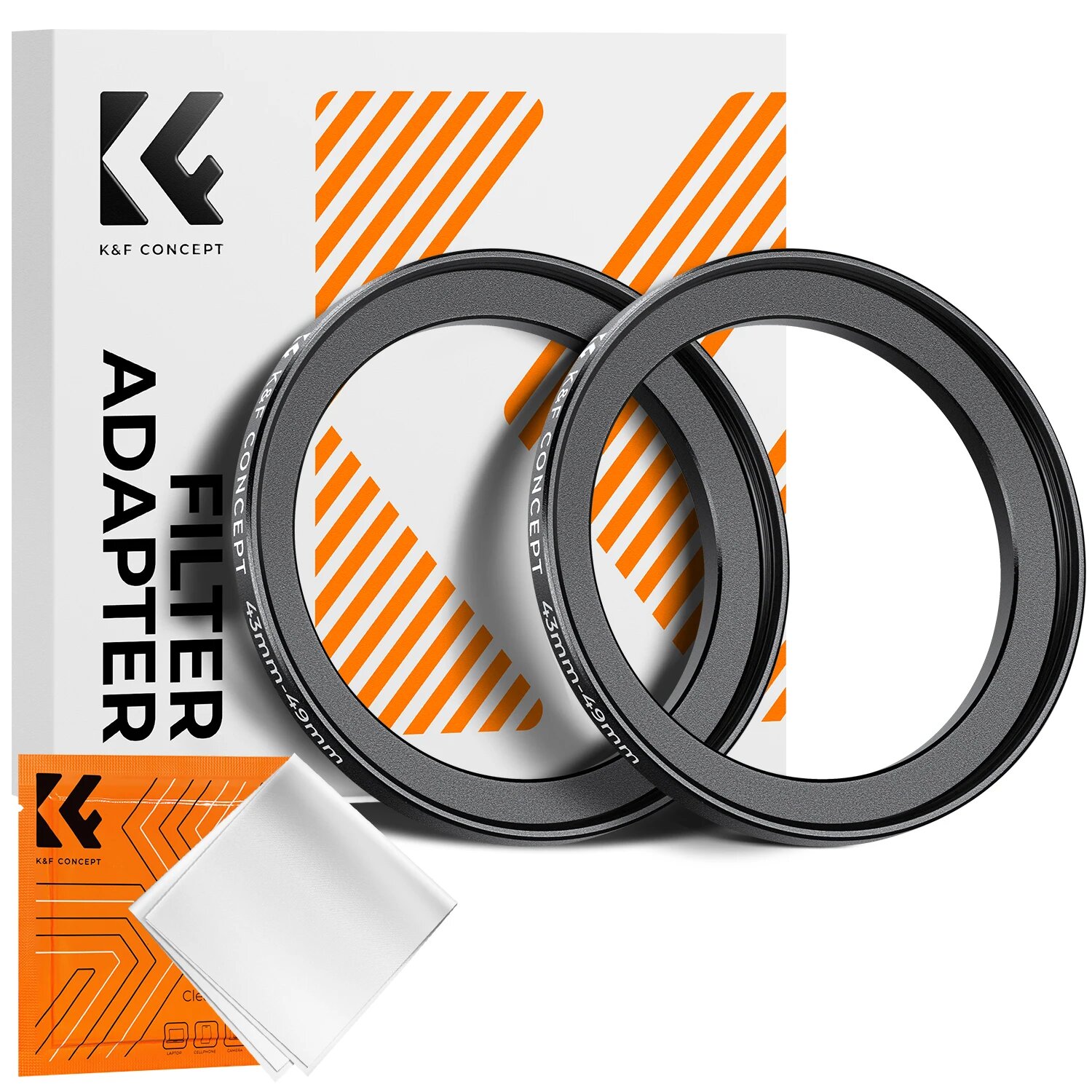 K&F CONCEPT Адаптер кольца фильтра 43-49mm
