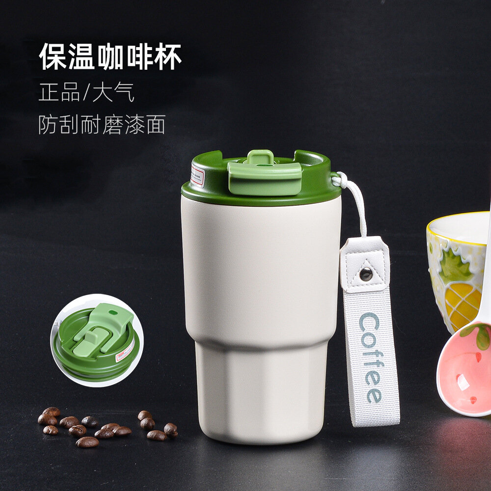 Модная брендовая кофейная кружка из нержавеющей стали 316, высококачественная керамическая термокружка, портативная дорожная кружка, интернет-знаменитость, кружка для воды, настраиваемая