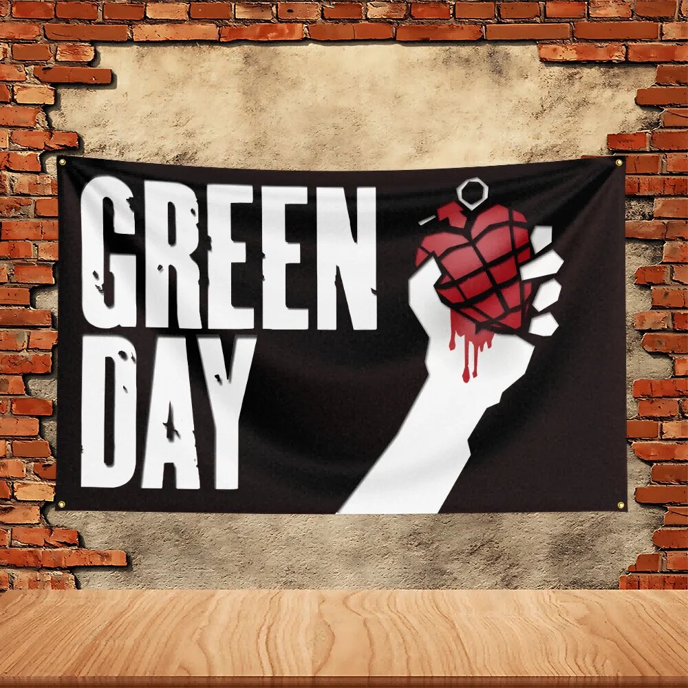 Зеленый групповой флаг Green Day 90x150 ft полиэстер 60 х 90 см, ZH5942