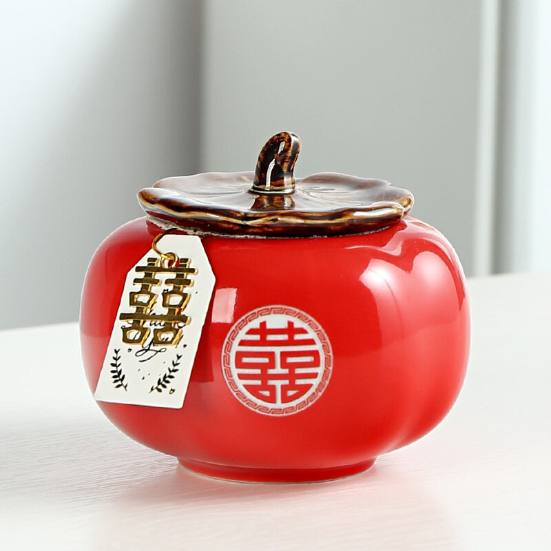 Керамическая хурма конфета коробка конфеты конфеты творческая подарочная коробка для свадьбы Богатая красная хурма