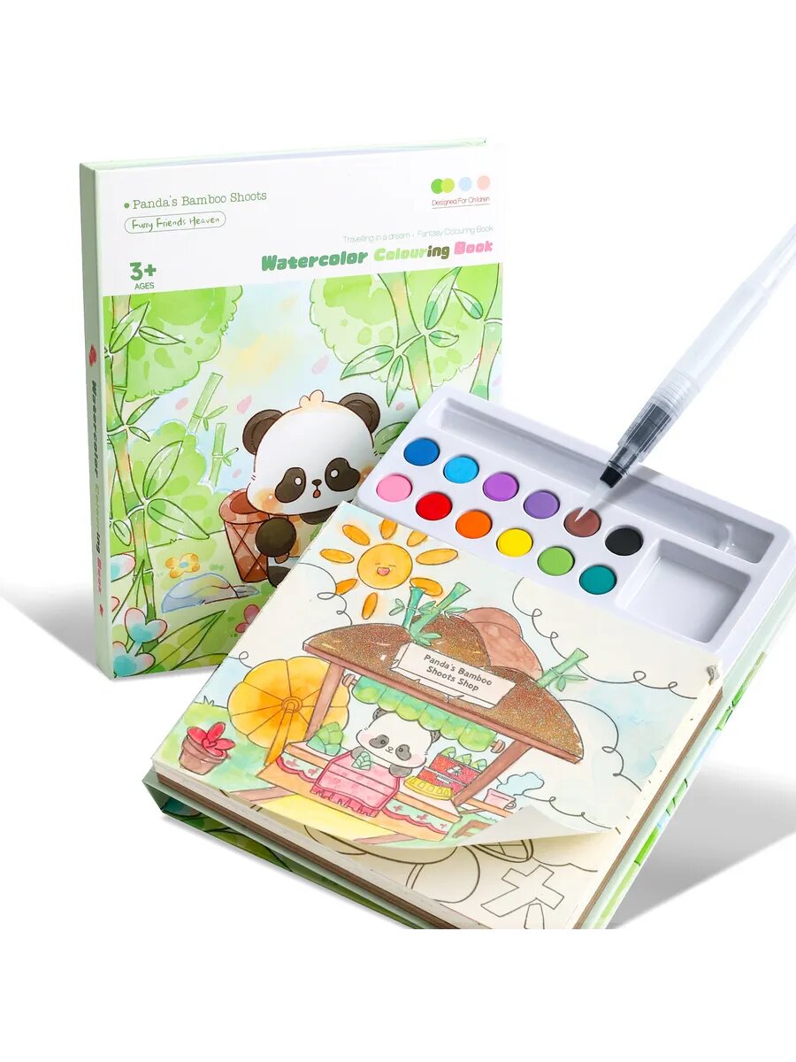 Набор детских акварельных красок, в комплекте с красками