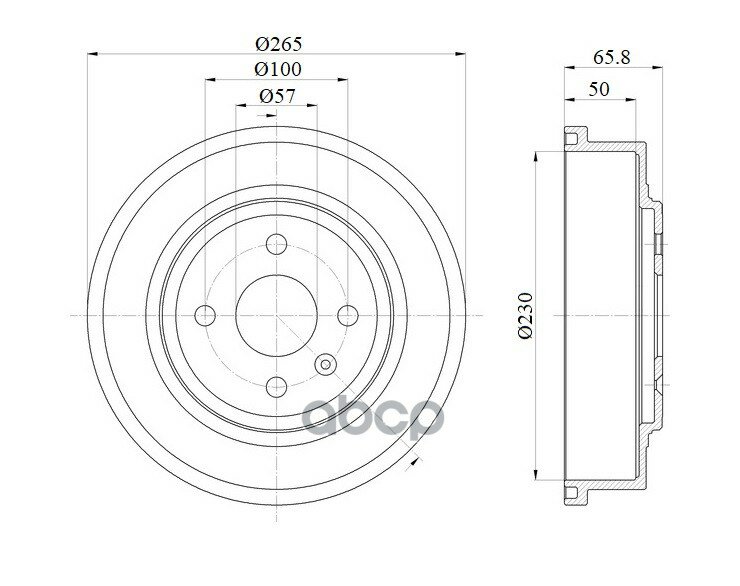 Барабан тормозной S&K арт. SKDB1047