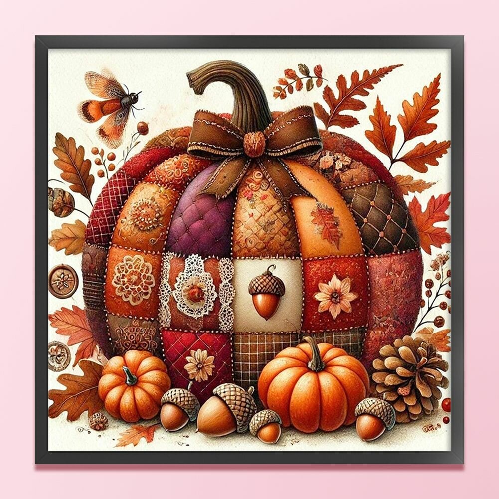 Набор для вышивания крестиком из серии "натюрморт" размером 40*40 см. Сшивание тыкв. Подходит для украшения дома