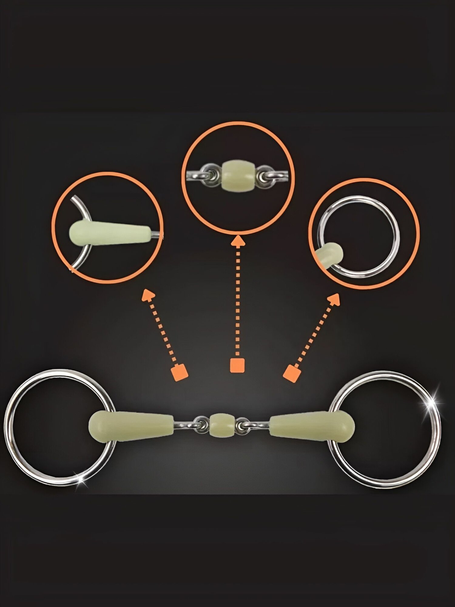 Трензель пластиковый с яблочным вкусом восьмерка Ekkia, 13,5 см.