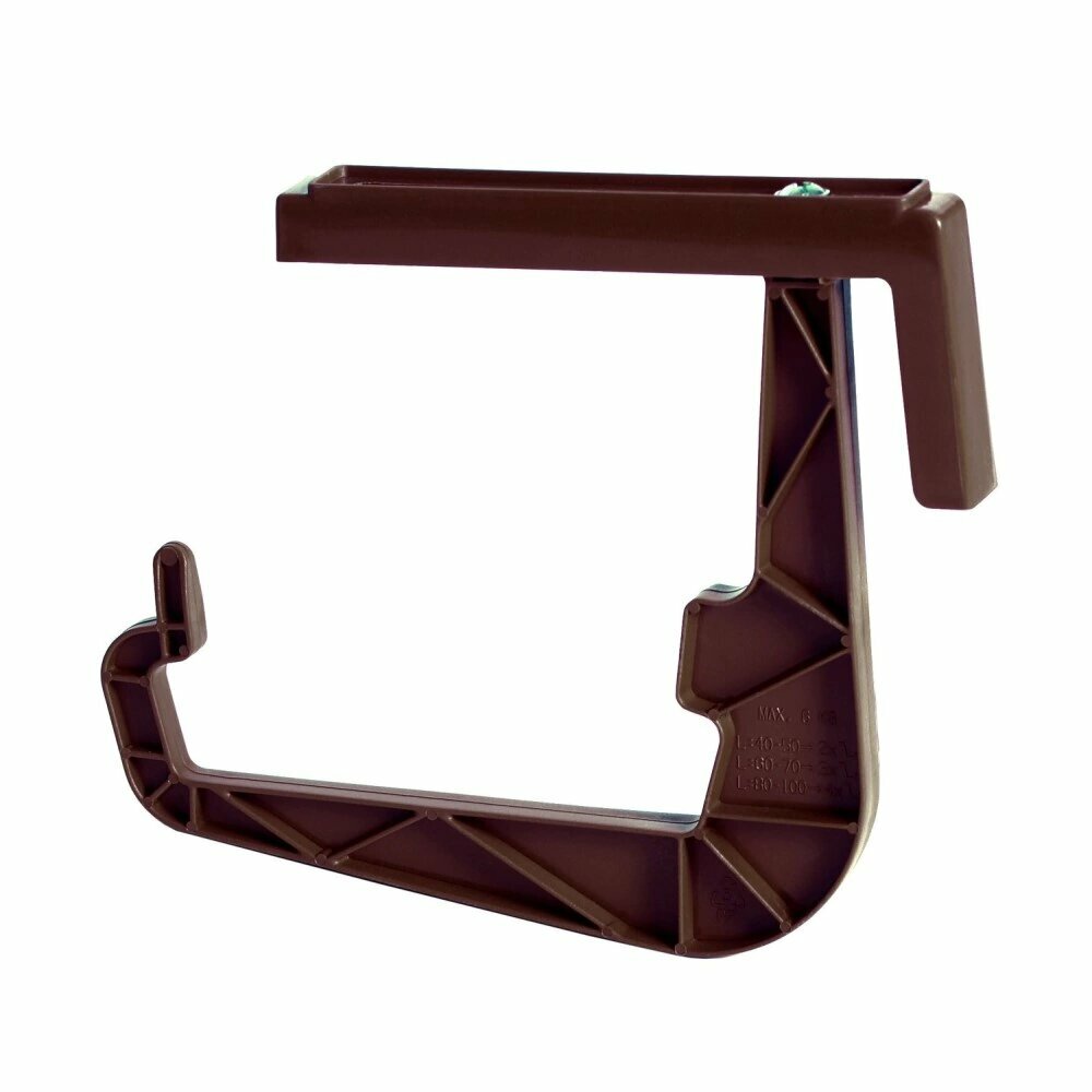 Держатель Hangplast для балконного ящика, пластиковый, цвет коричневый, 25 х 19 см, 1 штука