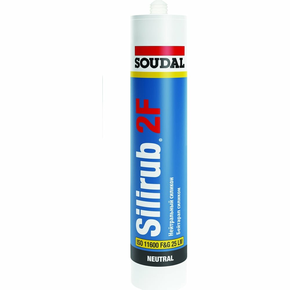Нейтральный силиконовый герметик Soudal Силируб 2 F