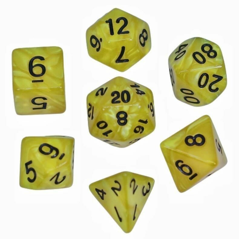 Кубики ДнД набор дайсов 7 шт Игральные кости dice set Dungeons and Dragons