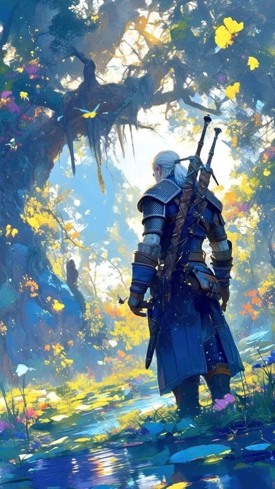 Алмазная мозаика "Ведьмак" 40х50/стразы/креативный набор