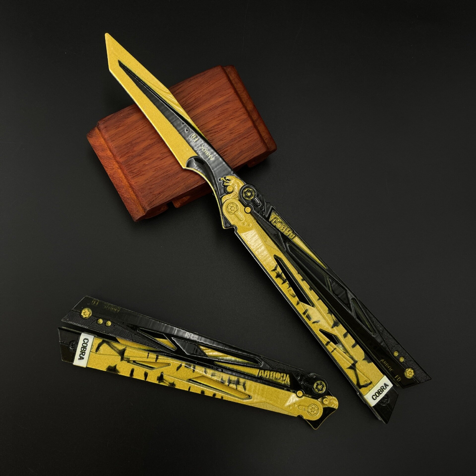 Нож-бабочка Shadow Blade, периферийное устройство для игры Delta Operation, модель из цинкового сплава, не заточенный, такая же, как в игре