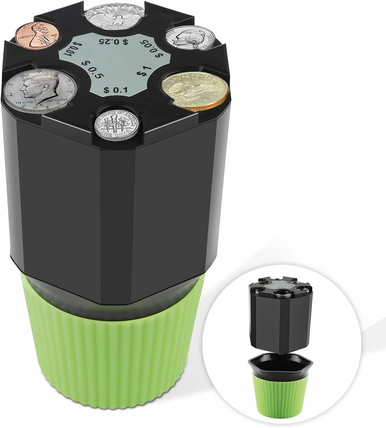 Автомобильная копилка долларовый копилка Шесть монет автомобиль 10*10*17cm