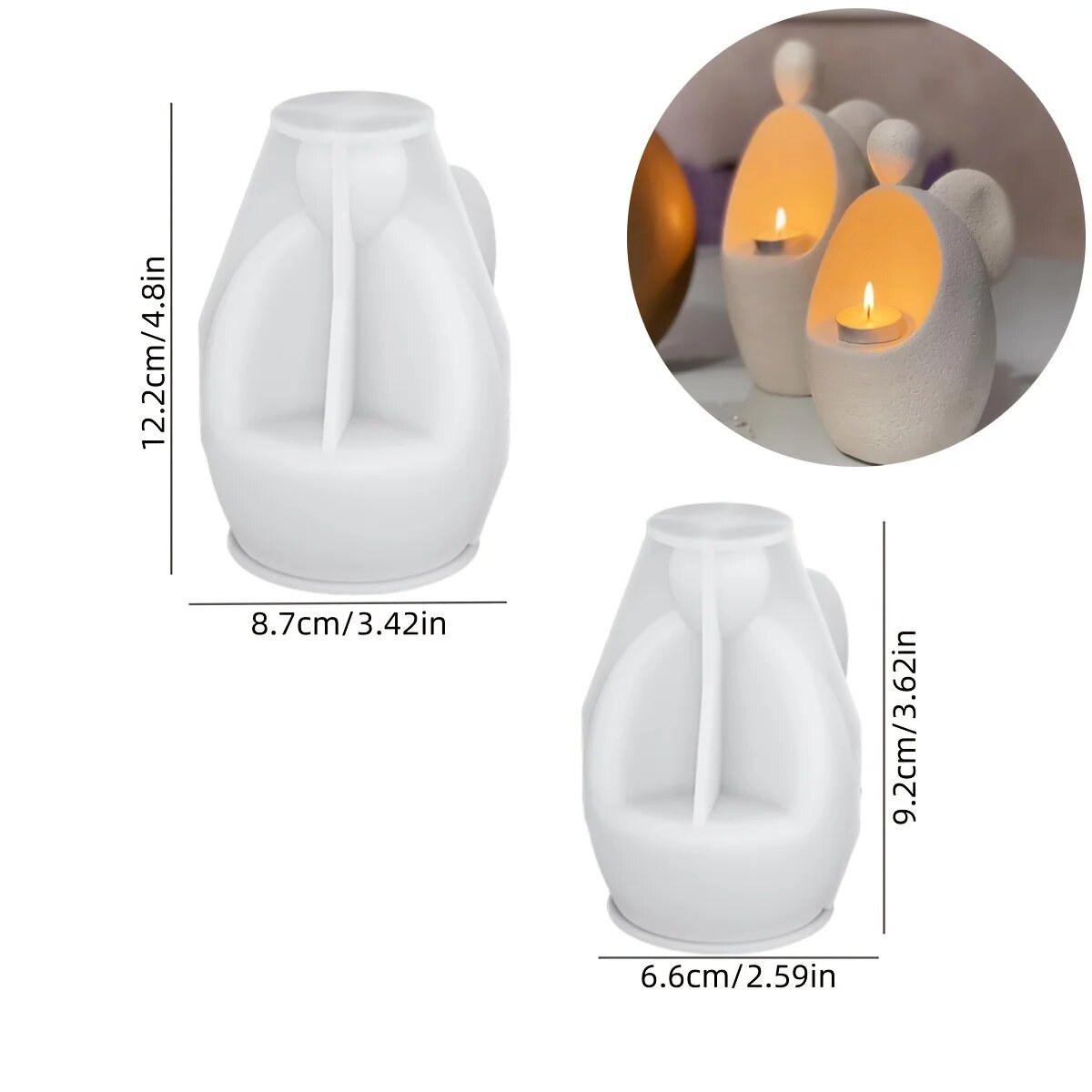 2 шт. крылатый ангел подсвечник силиконовая глиняная форма DIY креативная ароматерапевтическая мыльная основа гипсовая бетонная форма инструмент