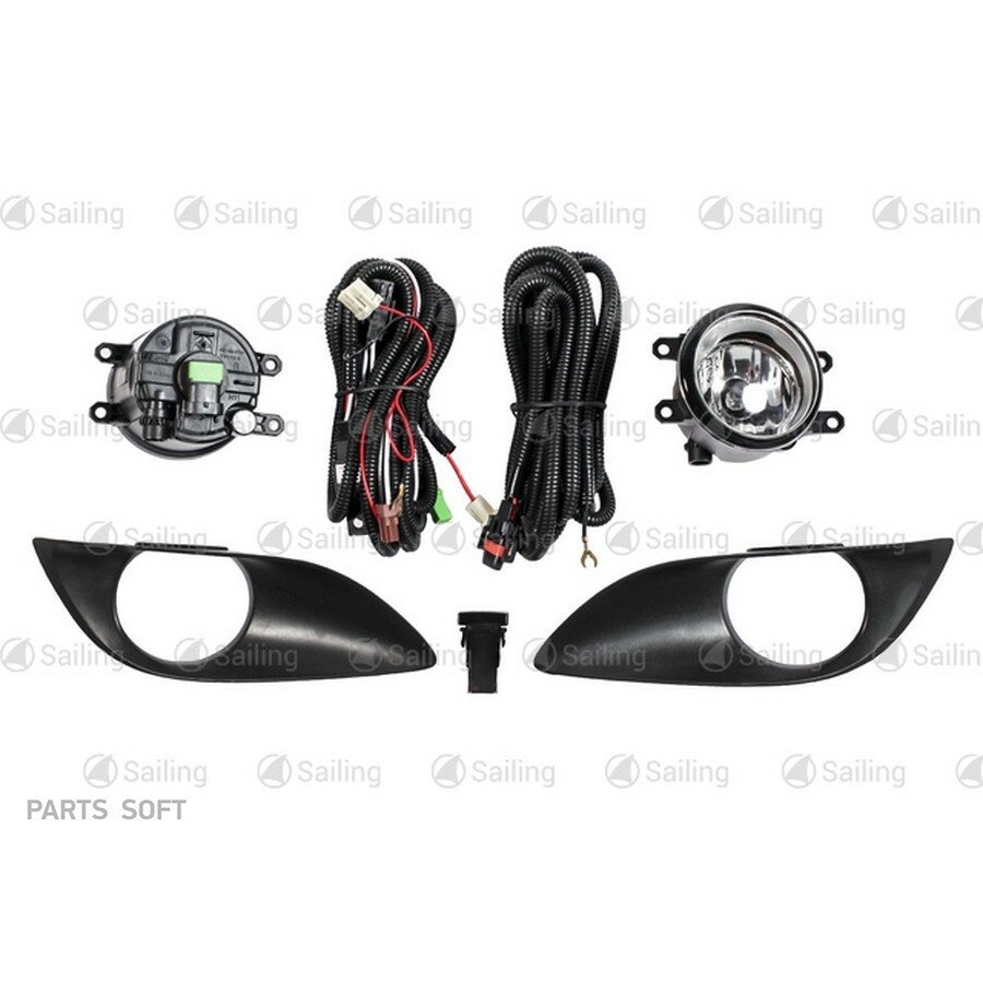 Фара противотуманная (ПТФ) левая+правая комплект с решеткой, проводкой и кнопкой YARIS/VITZ/BELTA 2009-2011 от официального дистрибьютора, SAILING, артикул TYLTY37037