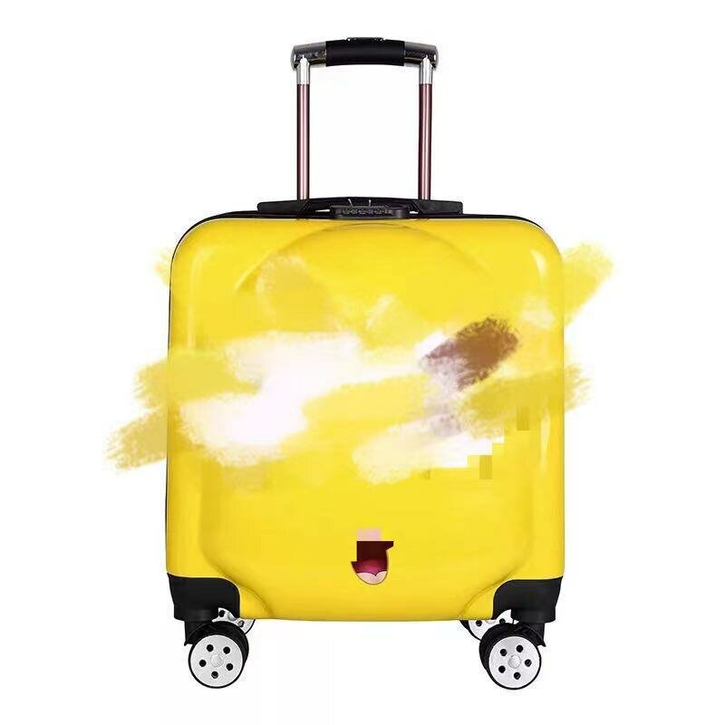 Детский чемодан на колесах, легкий, большой вместимости, дорожный чемодан с мультяшными животными, новый для детского сада и начальной школы
