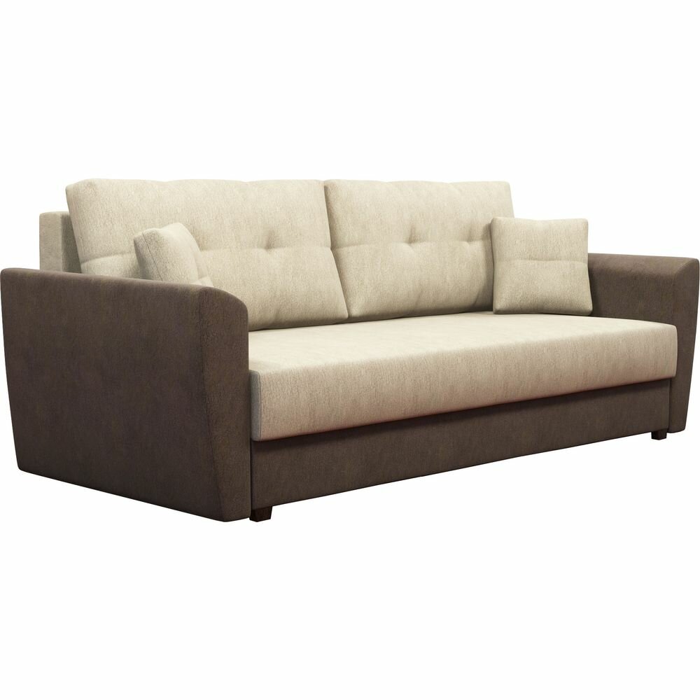 Диван еврокнижка Наш Диван Амстердам пепельный коричневый