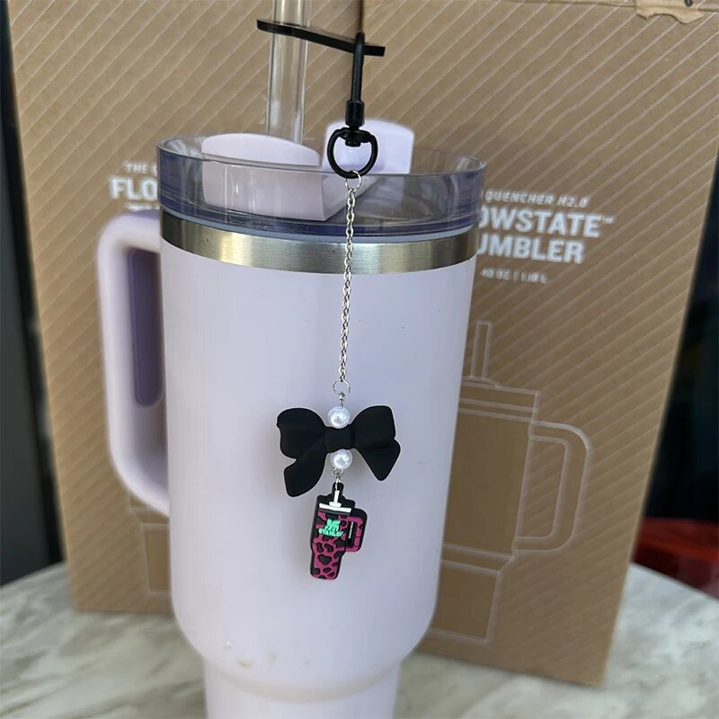 Соломенный кулон для Stanley с бантом A3