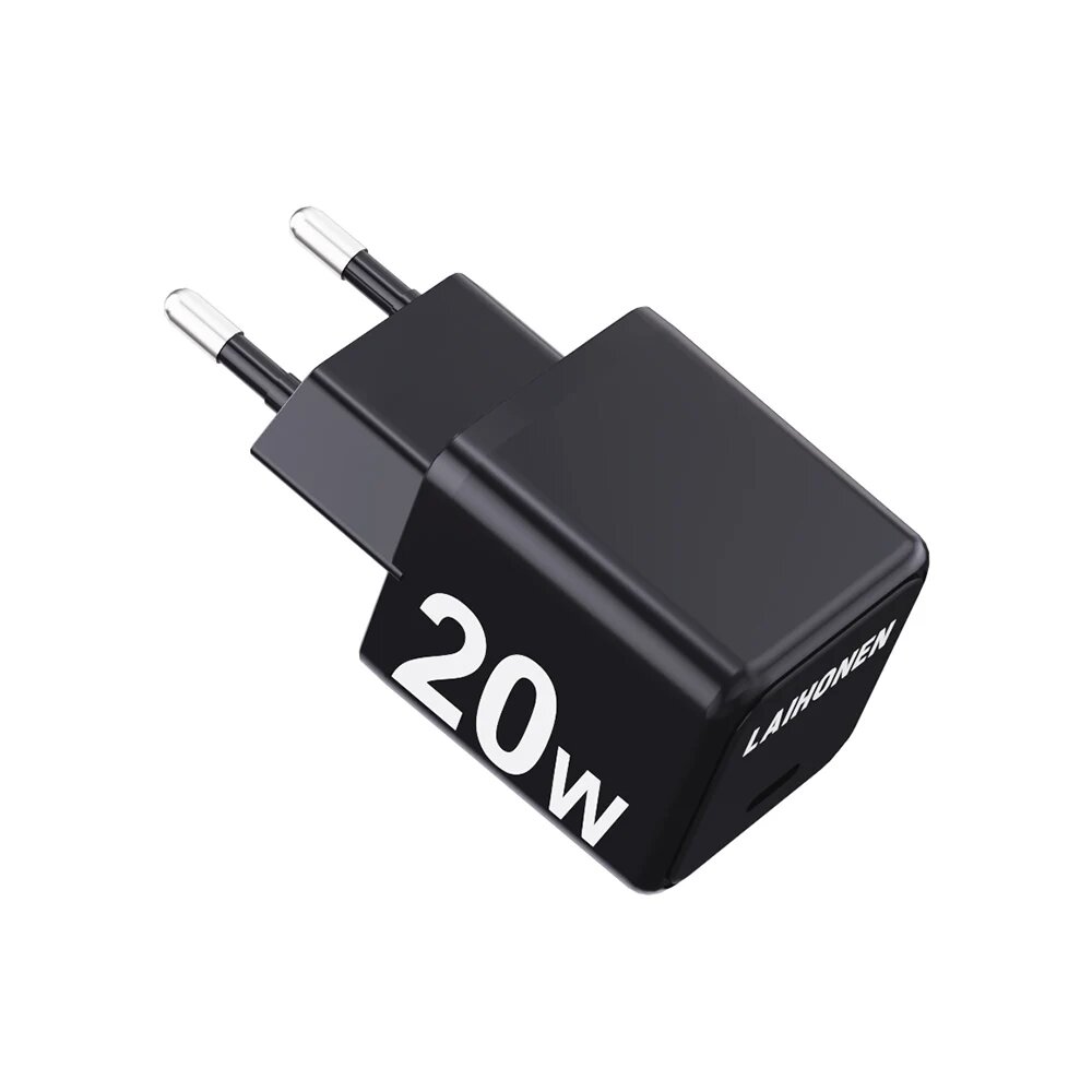 Быстрое Зарядное Устройство EUFast 20W USB-C (Европейский Адаптер) С Поддержкой PD Для iPhone 16/16 Pro/16 Pro Max/16 Plus/15.