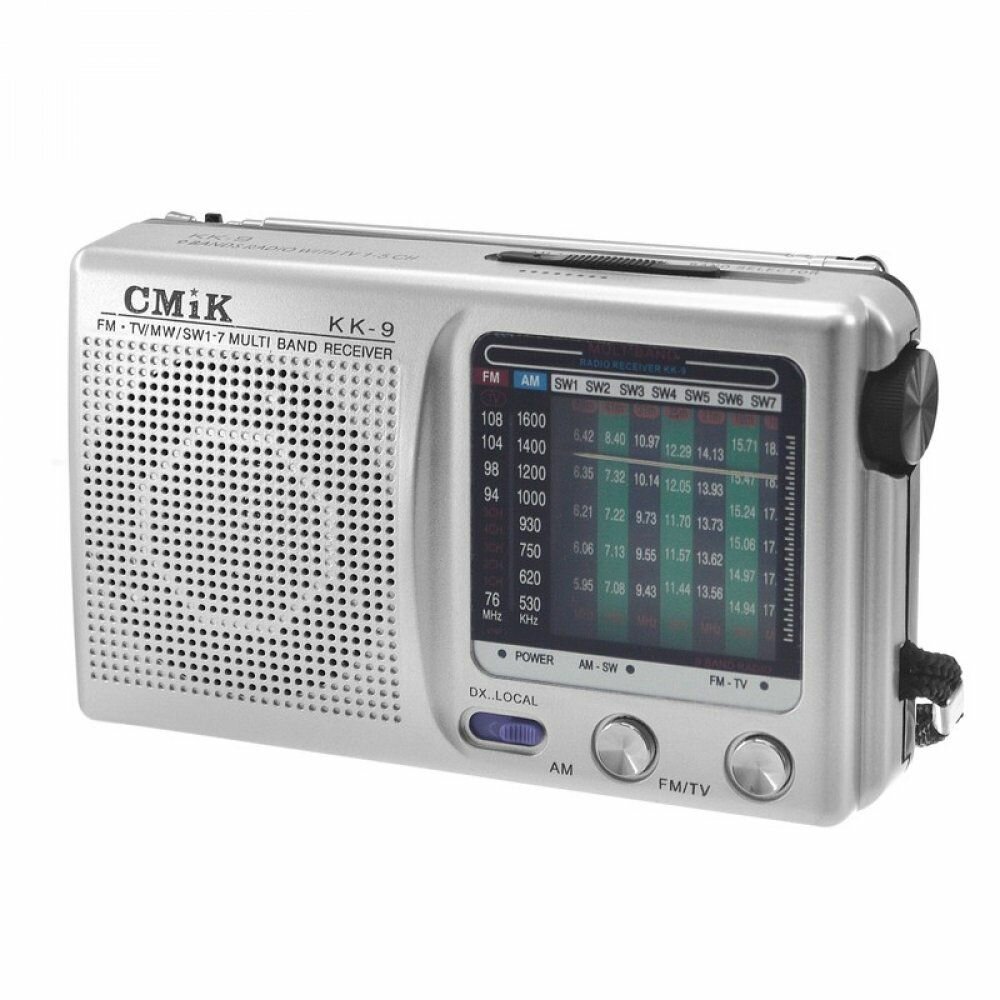 Портативный Радиоприемник CMiK KK-9, FM, MW, SW, от Батареек
