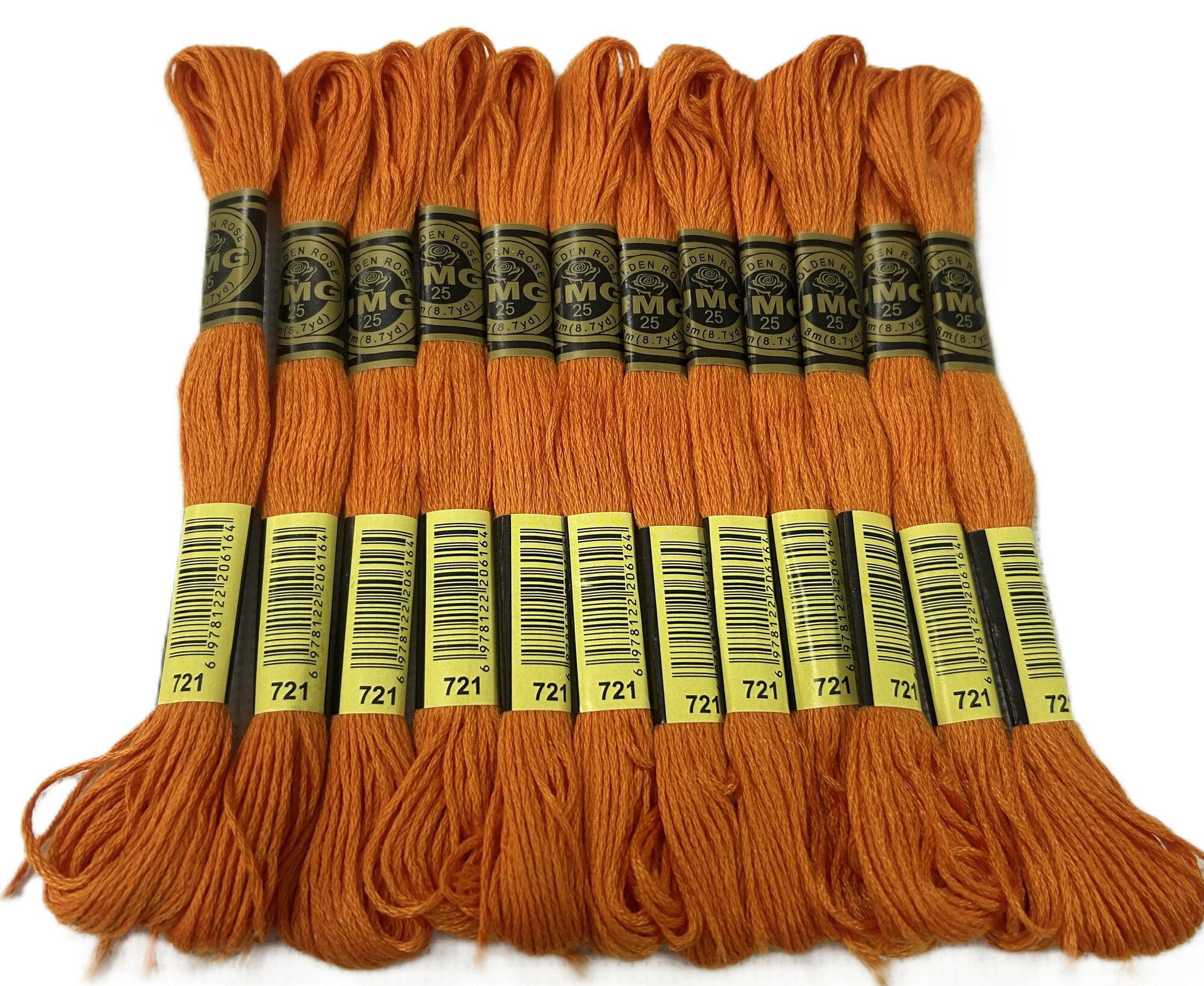 Нитки для вышивания JMC мулине (150-3866) 100% полиэфир 12 штук x 8 м