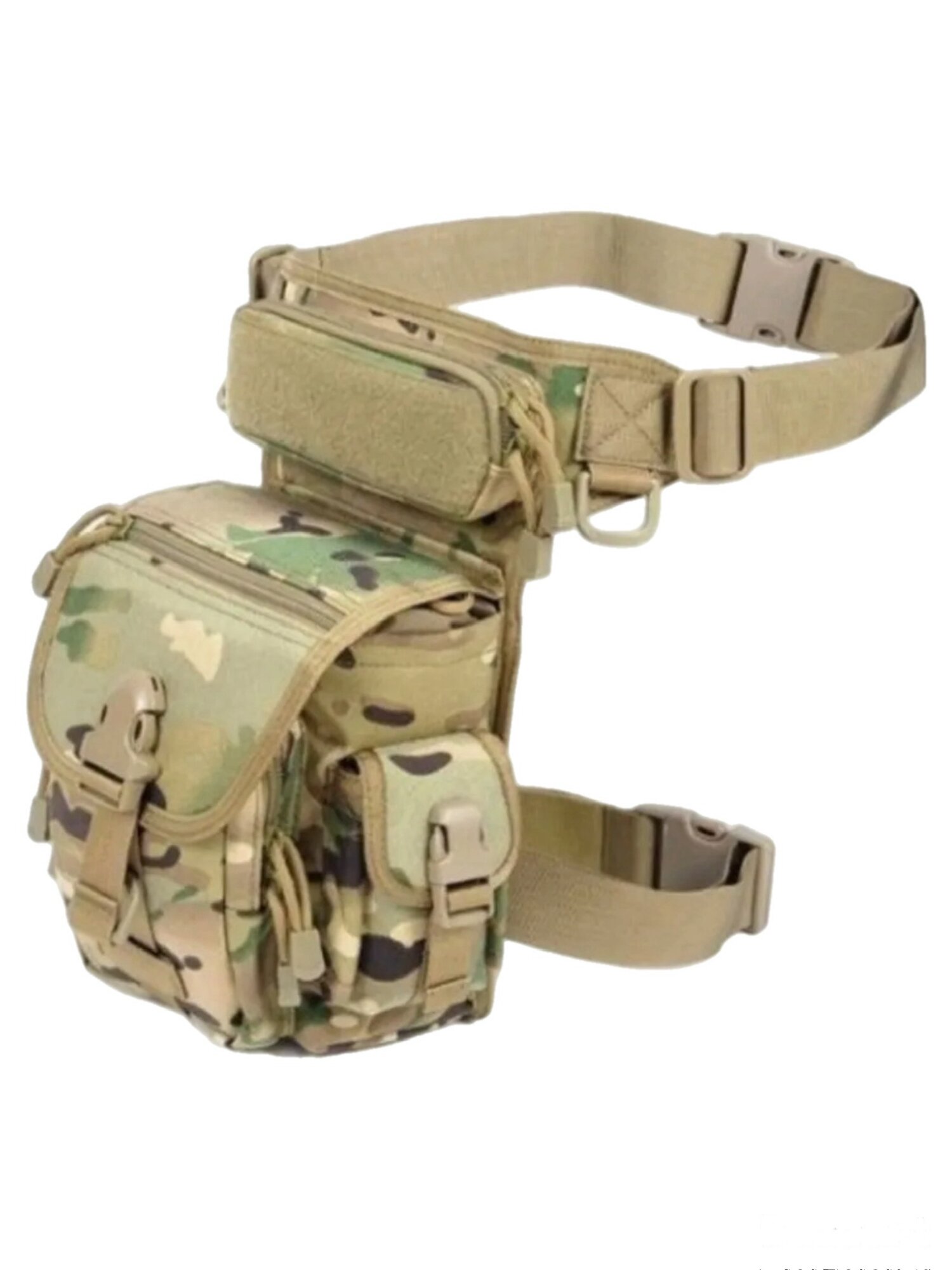 Тактический подсумок на пояс, нейлон, влагостойкий, цвет мультикам