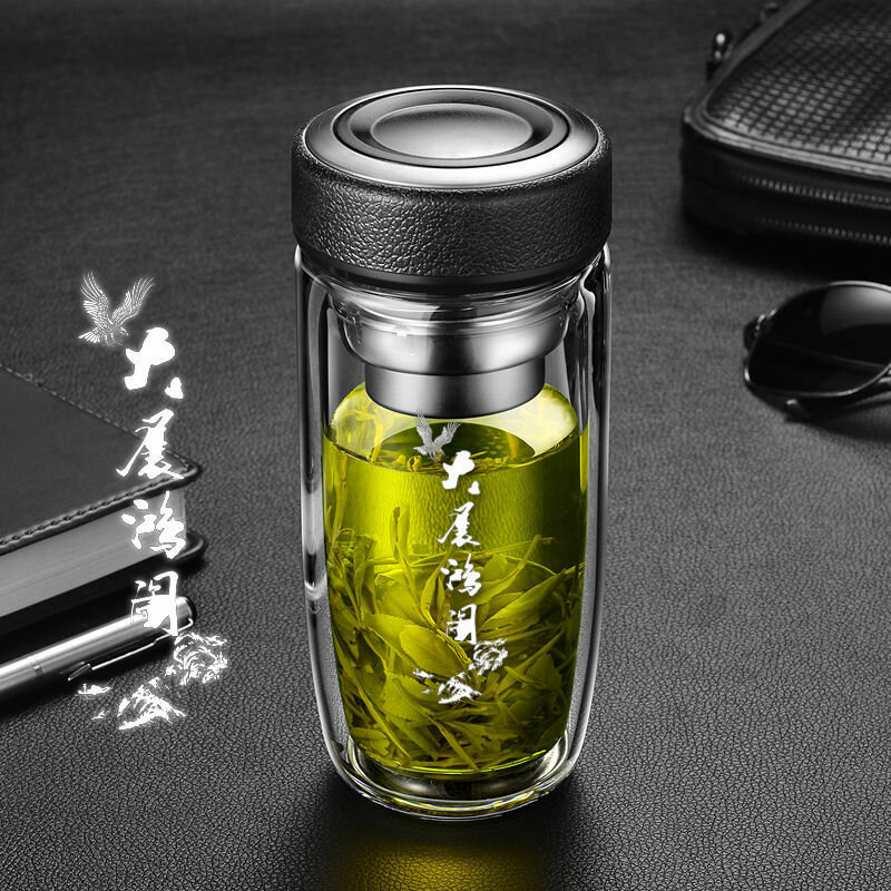 2025 Новый стеклянный стакан для воды, сверхбольшая емкость, высококачественный стакан для питья, домашний чайный стакан с разделением воды, стакан для заваривания чая