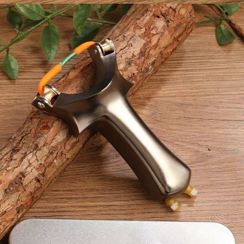 Новая модель рогатки с блоком, нунчаки, артефакт для стрельбы по рыбе, рыболовная рогатка, алюминиевый сплав, мощный рыболовный дротик, специальная верхняя рогатка