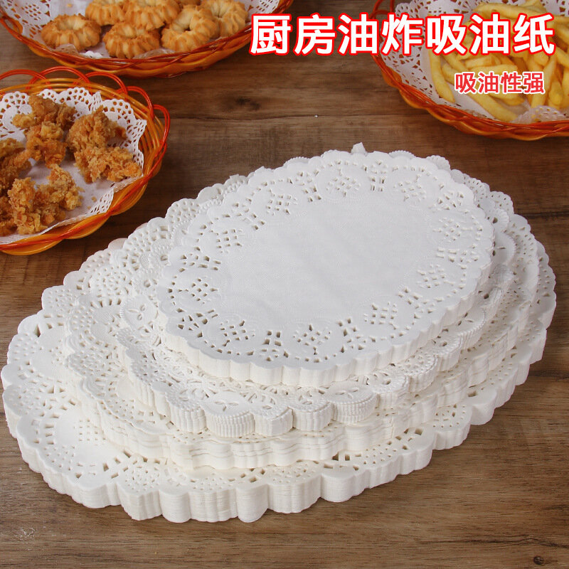 Квадратная выпечная бумага с кружевным краем, 140 листов, 20x20 см для пиццы, торта и выпечки - гриль-бумага