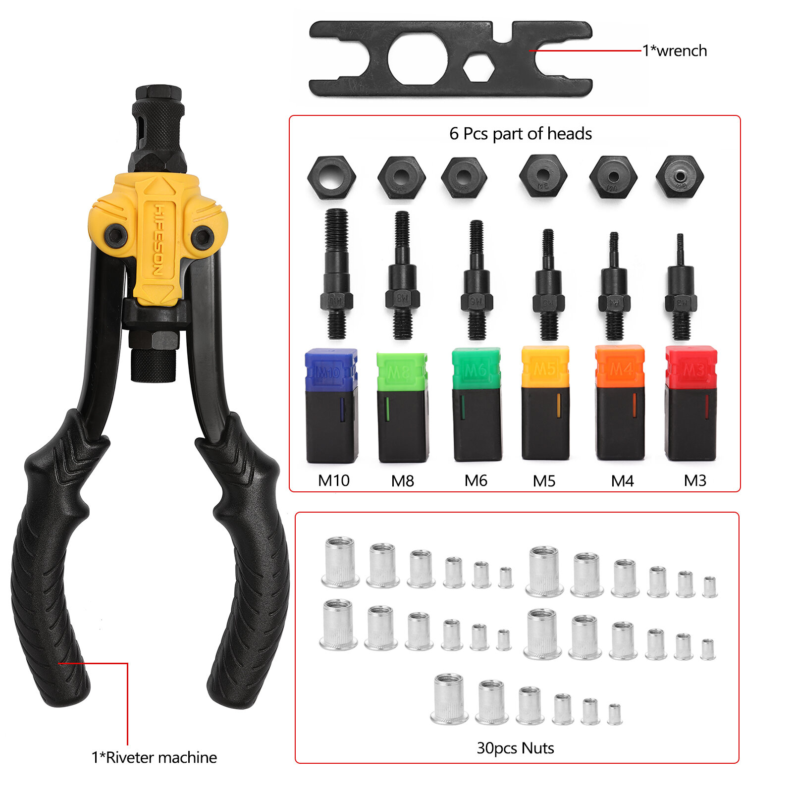 Клепальщик ручной BT-617 для гаек