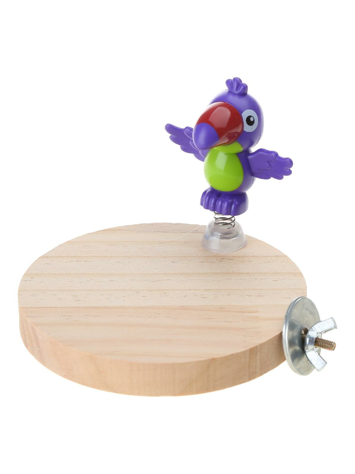 Платформа-насест из натурального дерева-подставка Милая Весенняя игрушка для неразлучников-попугаев