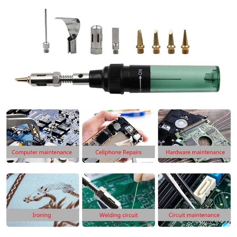 Газовый паяльник 12-в-1 комплект