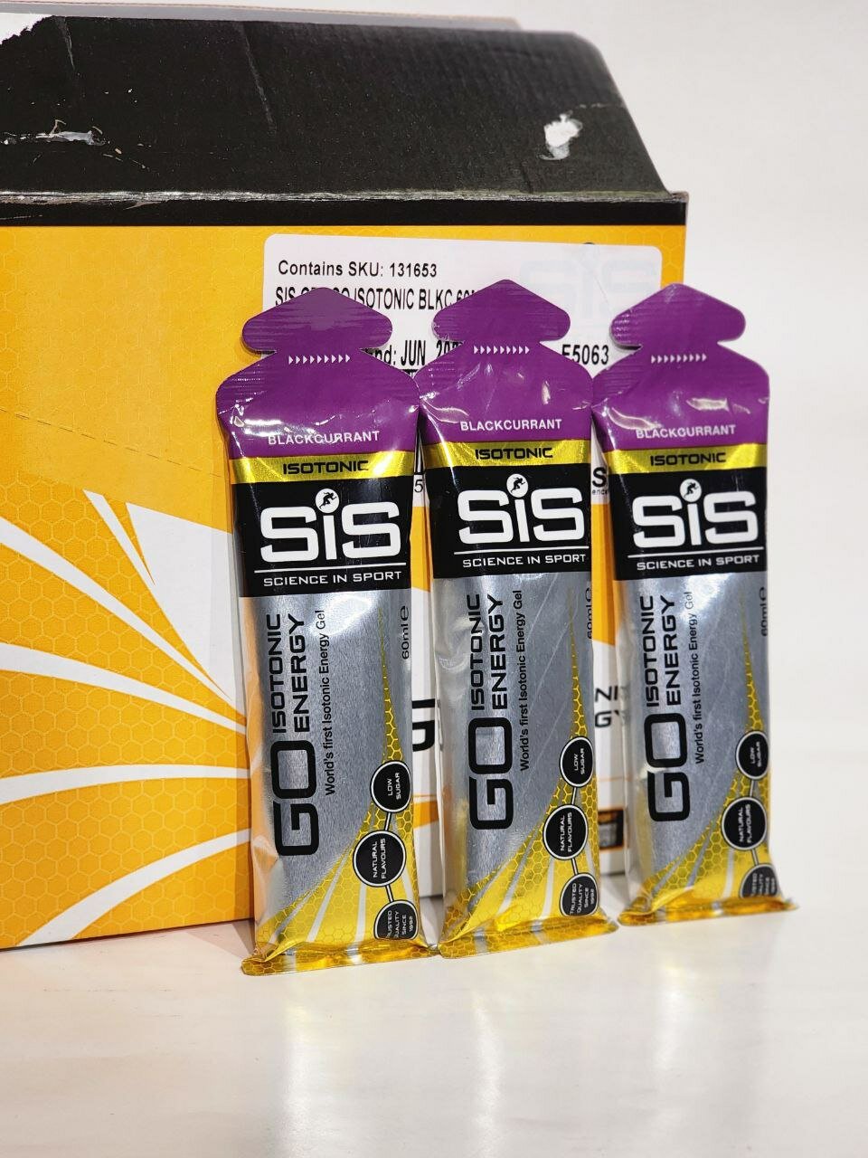 Изотонические гели в саше SiS GO Isotonic Energy Gels (60 мл), 3 шт вкуса чёрная смородина