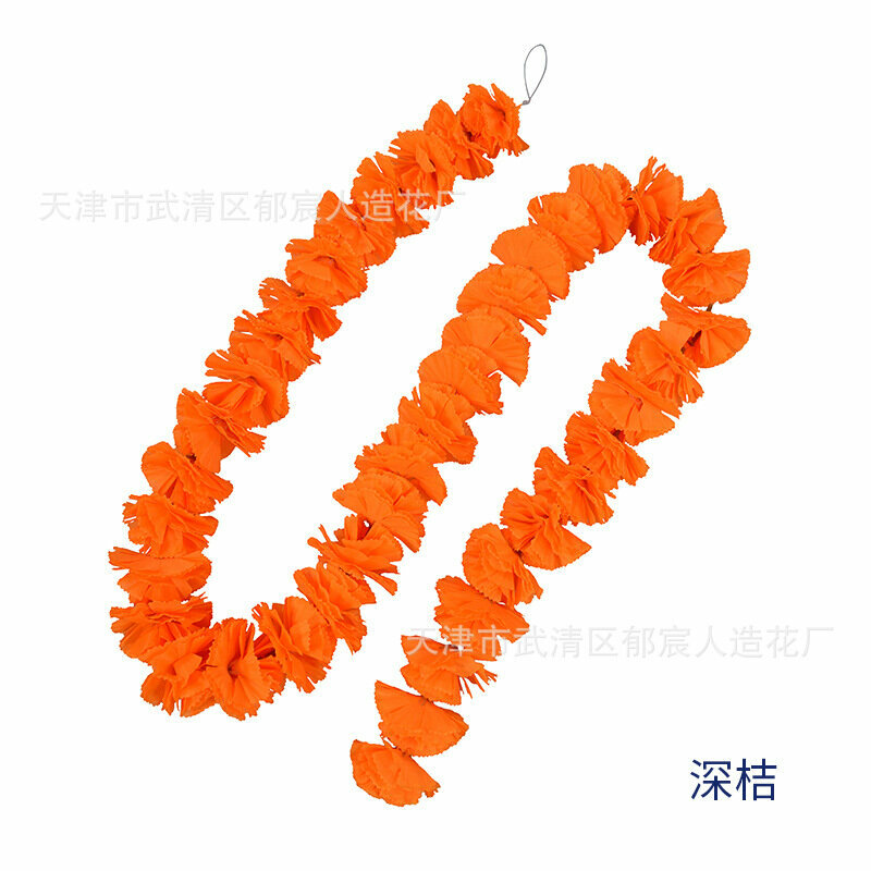 Цветочный венок из календулы, стиль Amazon, популярный гавайский венок для фестивалей и вечеринок, носимый на шее, красочный декоративный венок