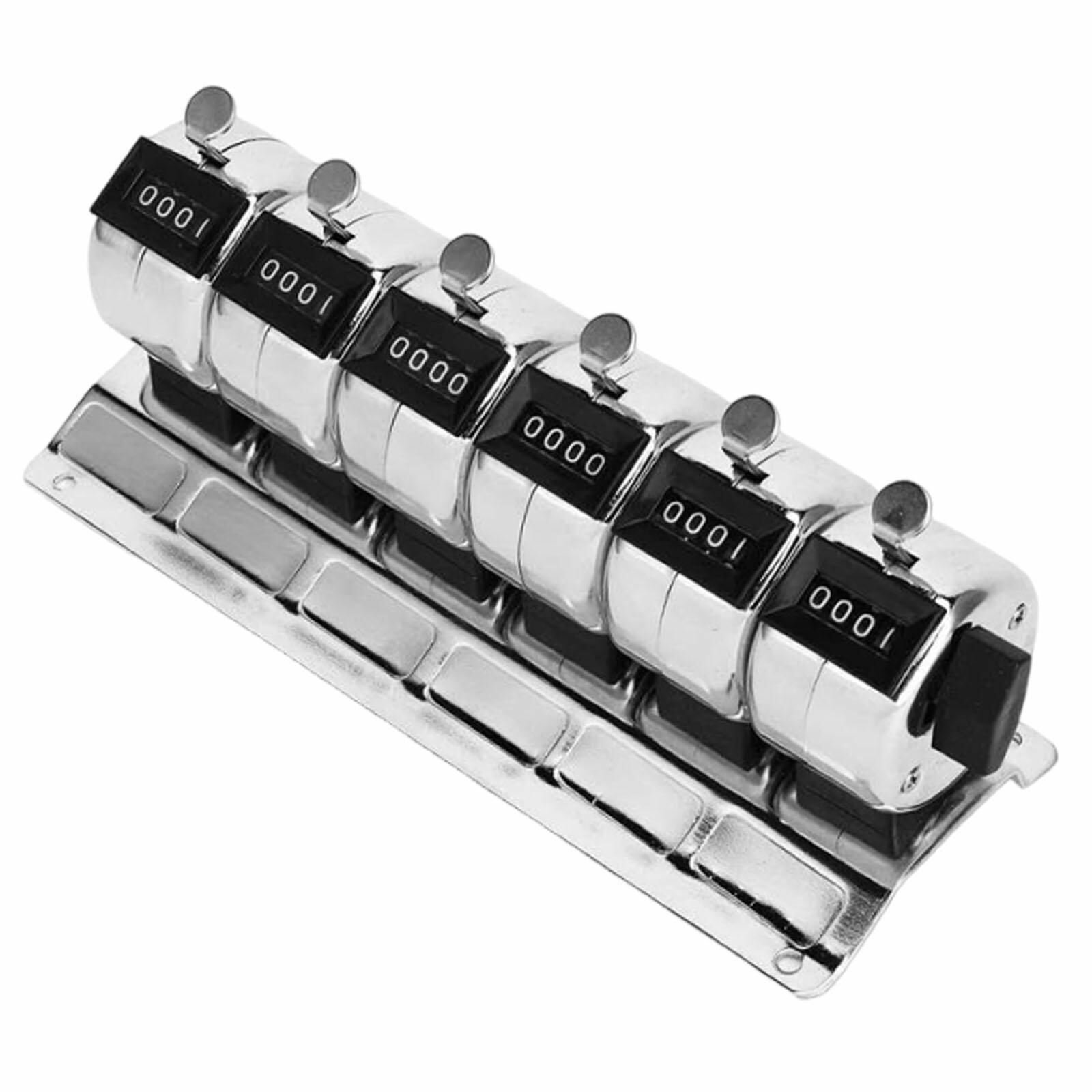 Механический счетчик-кликер из нержавеющей стали, серебристый, 4-разрядный, с функцией сброса для подсчета людей, инвентаризации и мероприятий