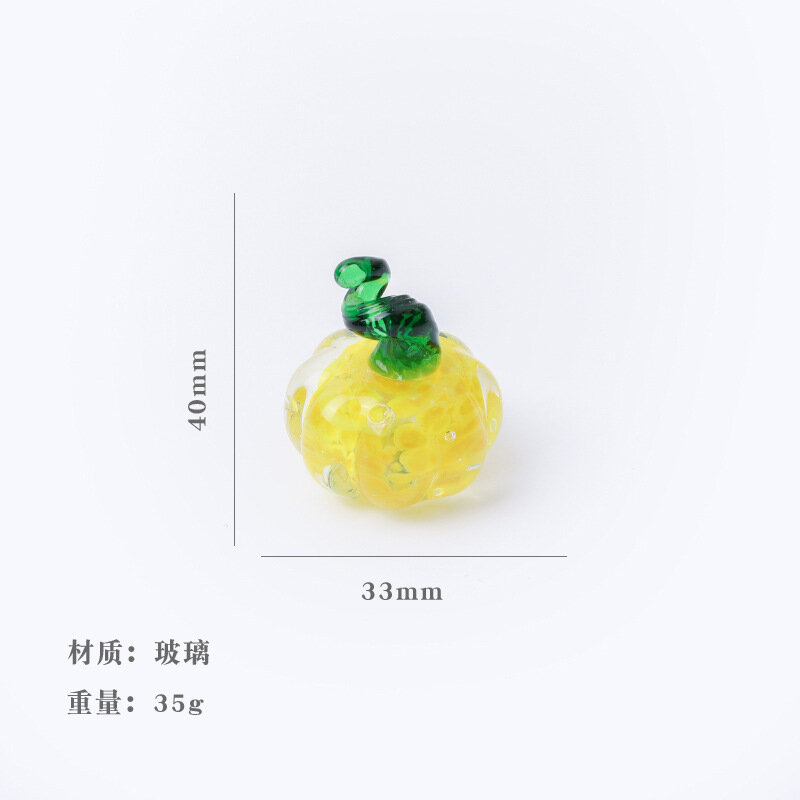 Креативные милые стеклянные украшения в форме тыквы для рабочего стола, маленькие украшения для гостиной, круглые стеклянные украшения для дома