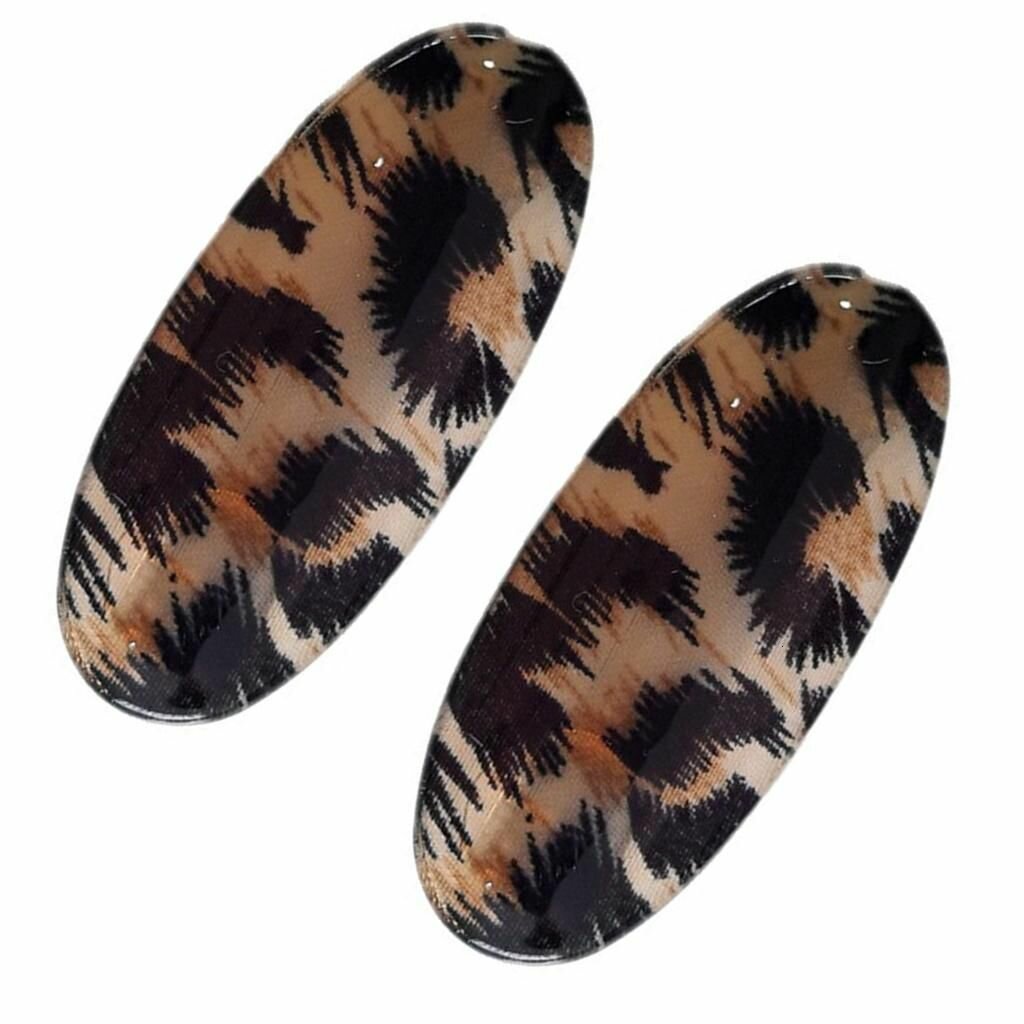 Модная заколка с леопардовым принтом, прочная фиксация, пластик и металл, для женщин и подростков, повседневное использование, стильный аксессуар, Черный