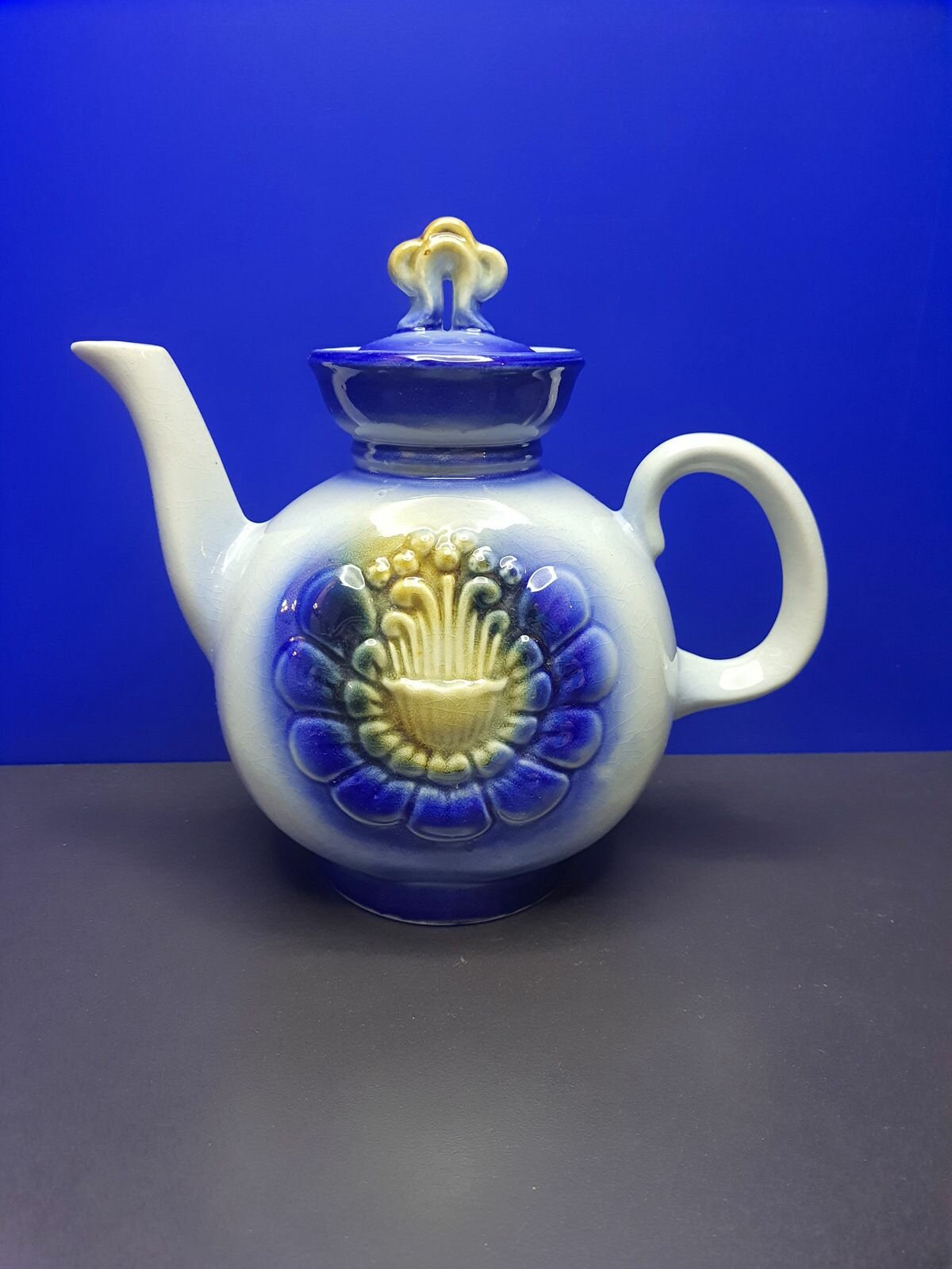 Керамический большой чайник Волгоградского керамического завода, СССР1974-1984 гг.