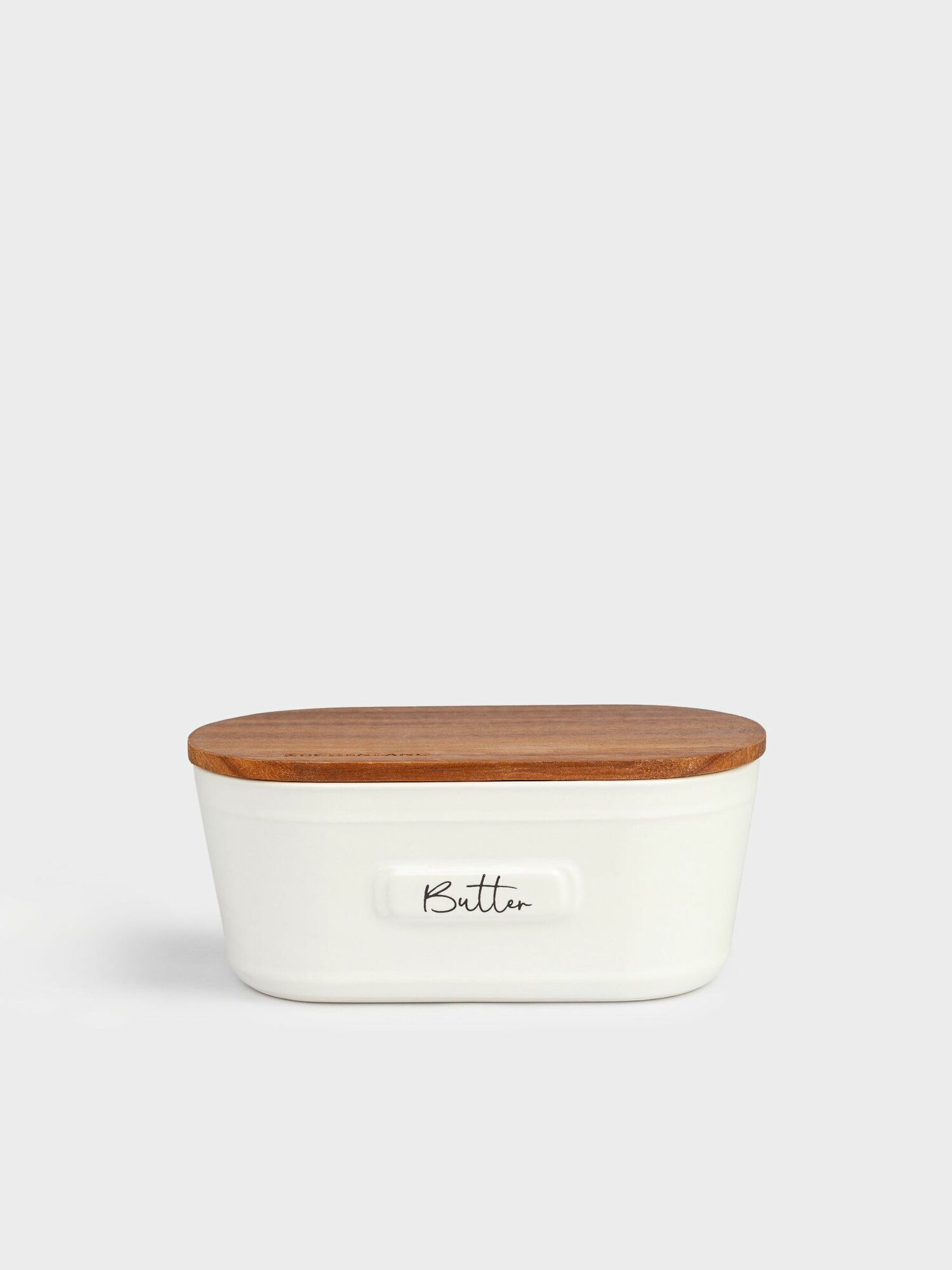 Масленка, 16 см, керамика/дерево, прямоугольная, молочная, Noble tree, Kuchenland