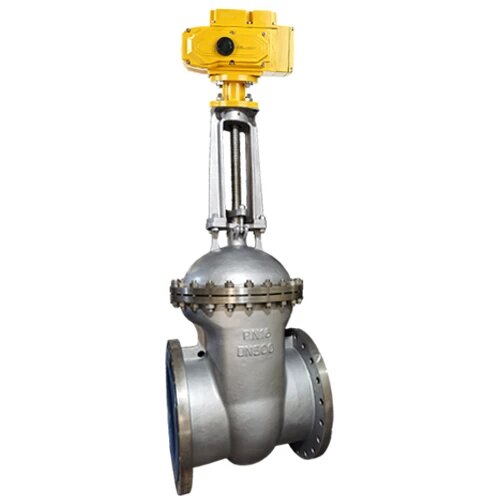 Задвижка клиновая 30нж941нж DN.ru Ду200 Ру16 фланцевая, корпус – сталь 12Х18Н9ТЛ, уплотнение – металл/металл, с электроприводом DN. ru MT-300-220, 220В