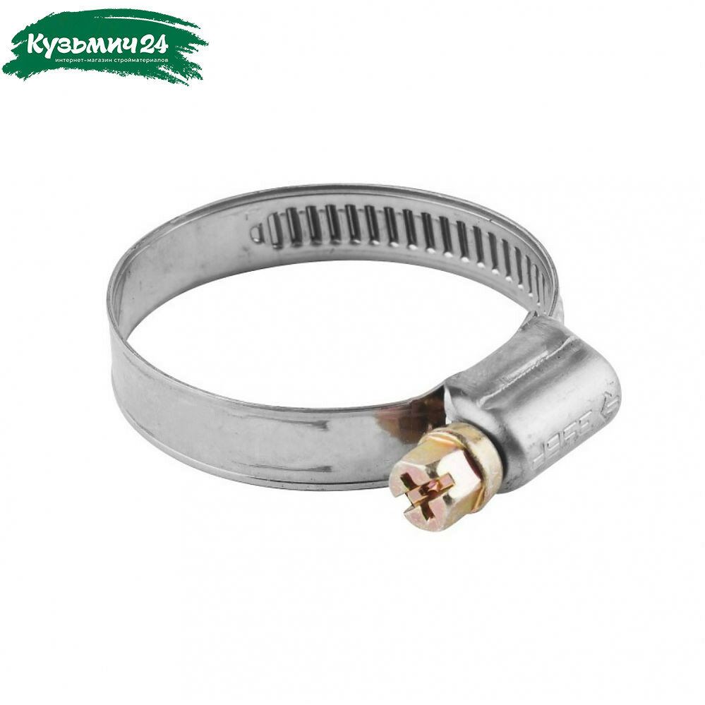 Хомут червячный Зубр Эксперт 3787-12-20, нержавеющая сталь, с накатной лентой 9 мм, 12-20 мм, в упаковке 5 штук