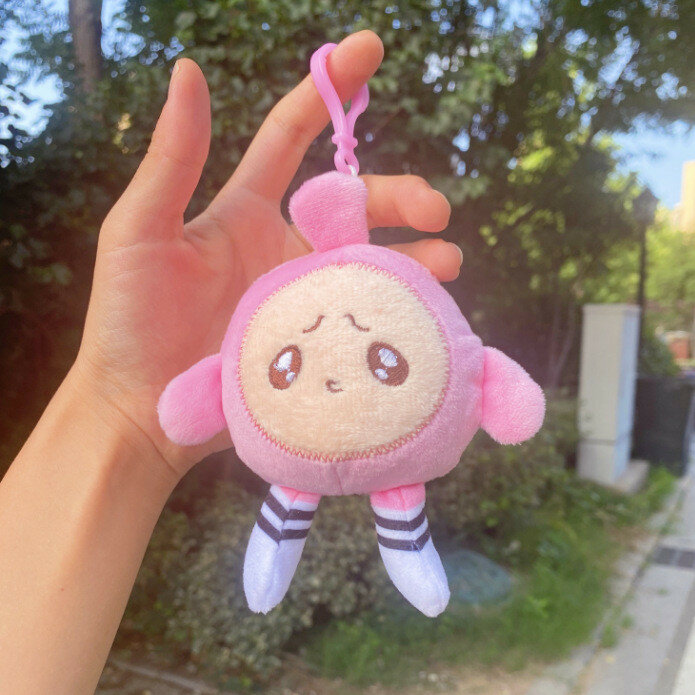 Плюшевая игрушка ключница eggy party смешная розовая для украшения комнаты ребенка