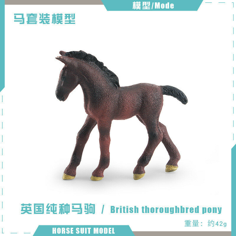 Adorably realistic pvc shire foal model attractive purebred horse display for all ages english thoroughbred colt