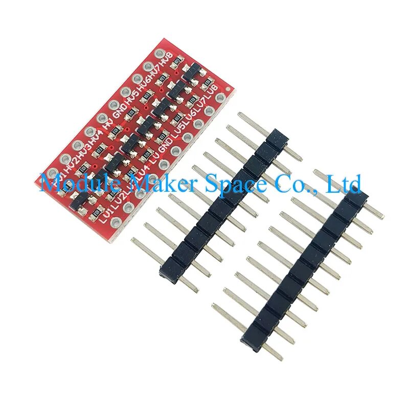 8-канальный модуль преобразования уровня, красная плата, высокоскоростной полнодуплексный дуплексный канал IIC I2C, преобразователь логического уровня, двунаправленный