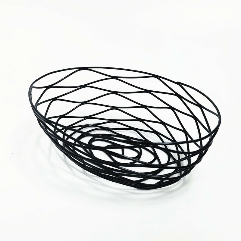 Креативная железная художественная высококачественная закусочная миска для гостиной, домашняя фруктовая миска, корзина для закусок в кафе, корзина для попкорна и картошки фри